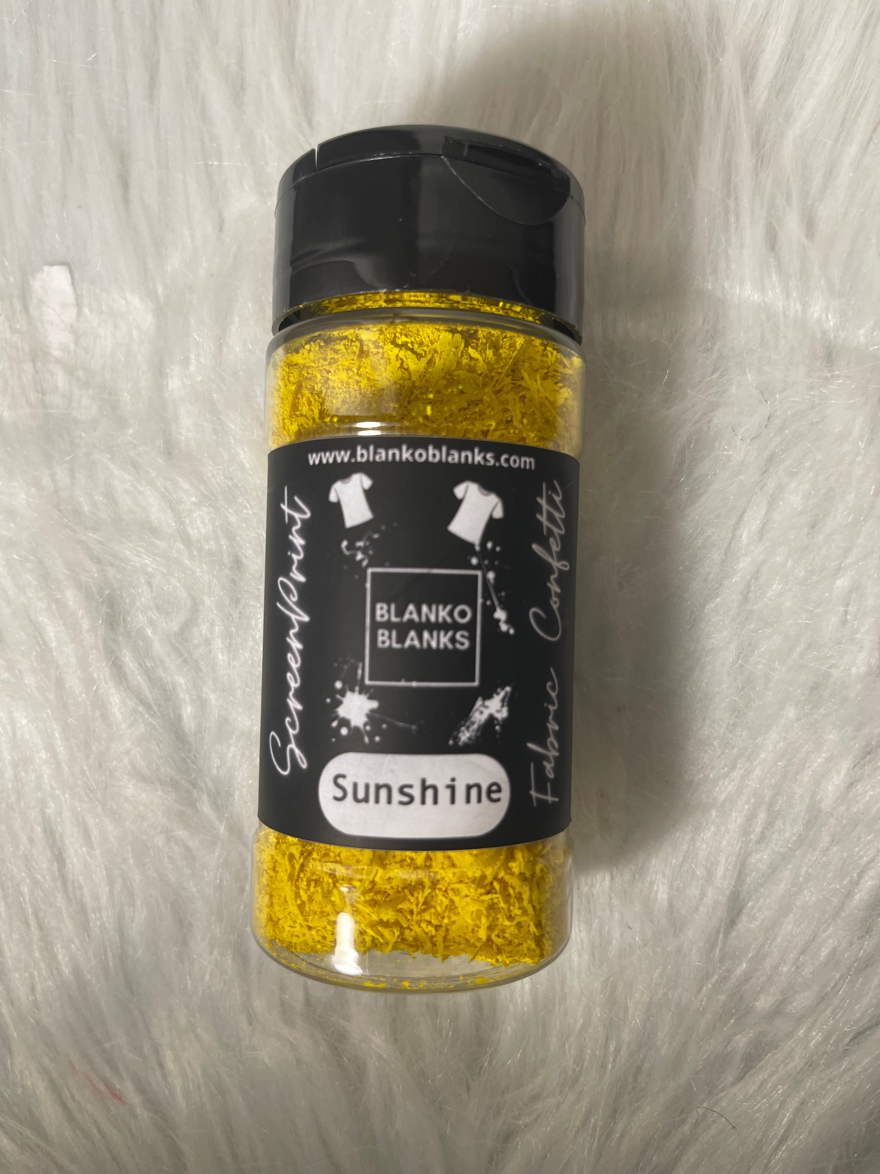 4oz Sunshine Yellow Screen Print Confetti – BLANKO BLANKS
